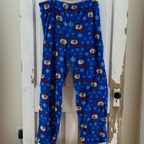 Pants | Mens Frosty The Snowman Xl Fleece Pajama Pants | Poshmark